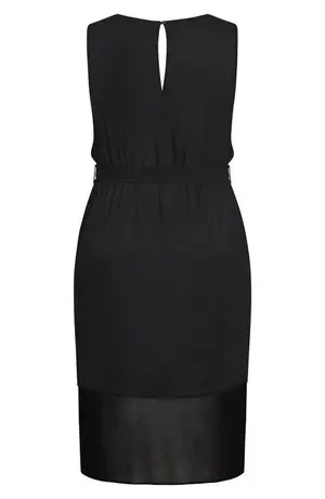 City Chic Zayla Faux Wrap Sheath Dress
