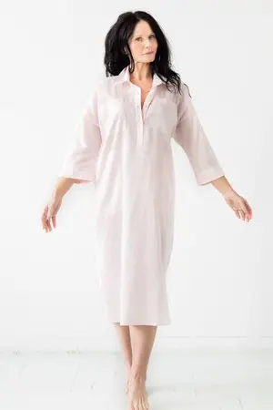 SALUA Oversized Button Down Long Shirt