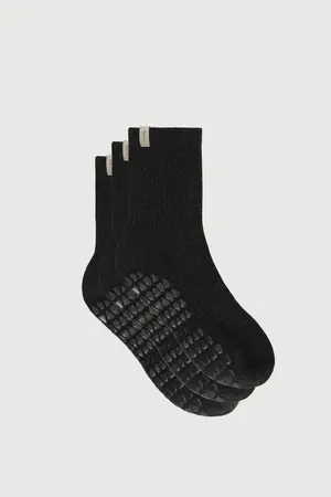 FRAISE Grip Sock Trio - Graphite