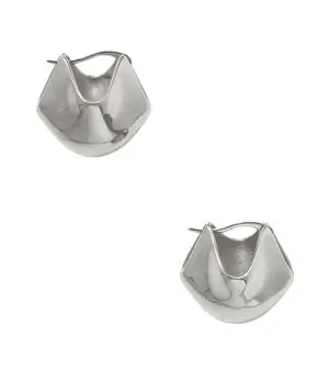 Khaite Lotus Small -tone Earrings - Silver