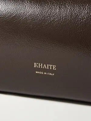 Khaite Kye Glossed-leather Shoulder Bag - Brown