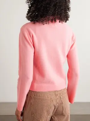 LESET Jesse Wool Polo Sweater - Pink