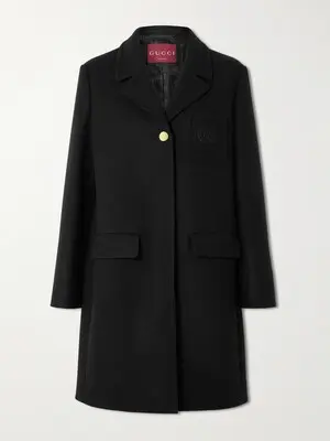 Gucci Appliquéd Wool Coat