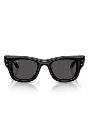 Ray-ban Wayfarer Puffer Sunglasses - Black With Strass/dark Grey
