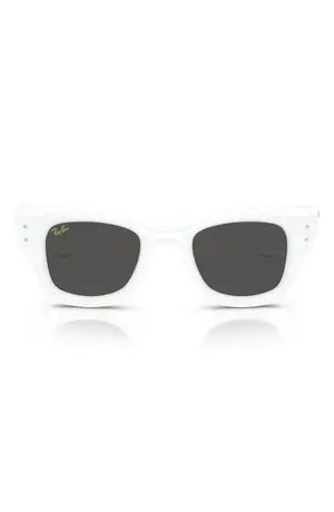 Ray-ban Wayfarer Puffer Sunglasses - White With Strass/dark Grey