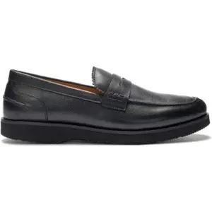 A. VEER Mason Penny Loafer - Black Leather