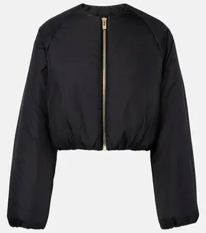 Alaïa Puffer Cropped Jacket - Black