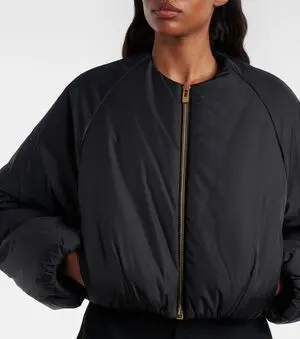 Alaïa Puffer Cropped Jacket - Black