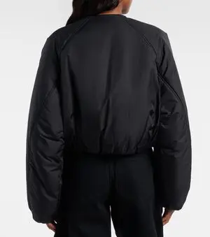 Alaïa Puffer Cropped Jacket - Black