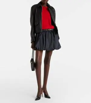 Dorothee Schumacher Shiny Statement Duchesse Mini Skirt - Grey
