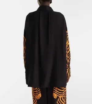 Farm Rio Tiger Print Rayon Shirt