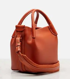 Loro Piana Bale Mini Leather Tote Bag - Orange