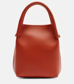 Loro Piana Bale Mini Leather Tote Bag Orange