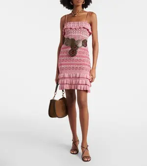 Etro Crochet Ruffled Minidress