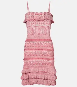 Etro Crochet Ruffled Minidress - Red