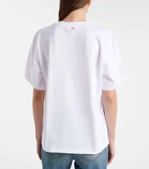 Victoria Beckham Printed Cotton Jersey T-shirt