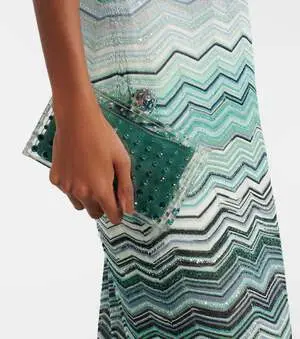 AQUAZZURA Tequila Mini Beaded Clutch