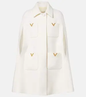 Valentino Garavani Vgold Wool Cape