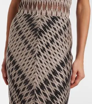 Missoni Open-knit Lamé Maxi Skirt - Beige