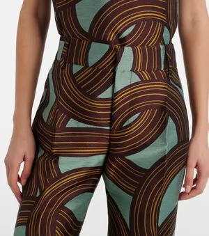 La DoubleJ Hendrix Printed Cropped Straight Pants