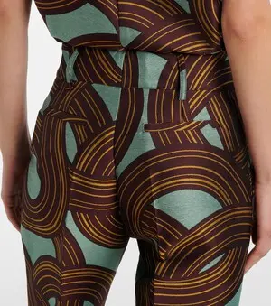 La DoubleJ Hendrix Printed Cropped Straight Pants