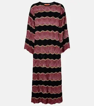 La DoubleJ Hang Ten Cotton-blend Lamé Kaftan