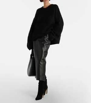 Manolo Blahnik Calasso Suede Mid-calf Boots - Black