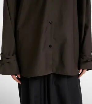 TOTEME Oversized Wool Shirt - Brown