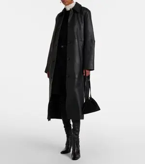 TOTEME Belted Leather Coat
