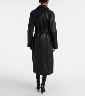 TOTEME Belted Leather Coat