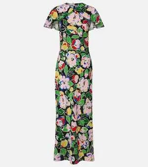 Rixo Jeannie Floral Silk Maxi Dress - Multicoloured
