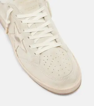 GOLDEN GOOSE Ball Star Shearling-lined Suede Sneakers - Beige