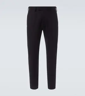 TOM FORD Cotton Straight Leg Trousers - Black