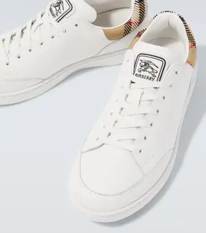 Burberry Check Leather Sneakers
