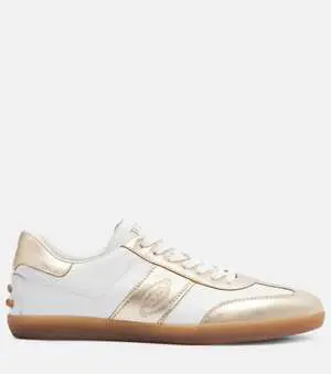 TOD'S Metallic Leather Sneakers