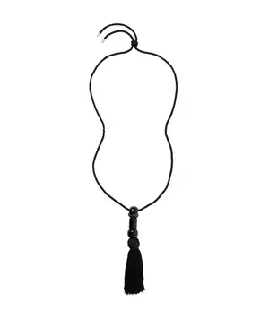 Le Sundial Trinity Onyx And Satin Cord Necklace - Black