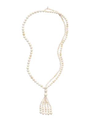 Le Sundial Venice Opera Tasseled Stone Necklace - Neutrals
