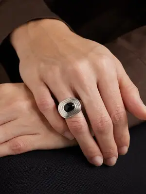 Le Sundial The Deco Onyx Ring