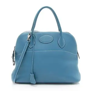 Hermès Bolide 31 Leather Handbag - Blue