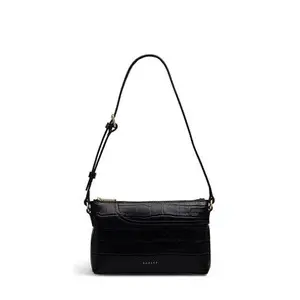 RADLEY Pockets Faux Croc Mini Ziptop Shoulder Bag - Black