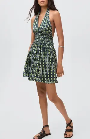 Mango Printed Halter Dress