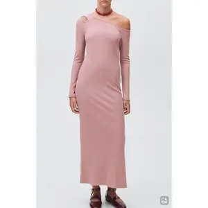 Mango Cutout One-shoulder Long Sleeve Dress - Pink