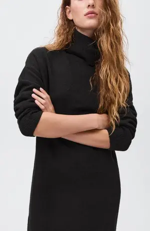 Mango Turtleneck Long-sleeve Sweater Dress