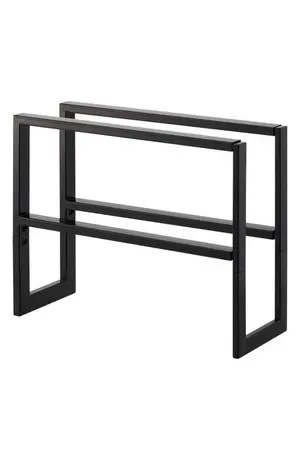 YAMAZAKI 2-tier Expandable Shoe Rack Black