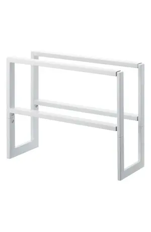YAMAZAKI 2-tier Expandable Shoe Rack - White