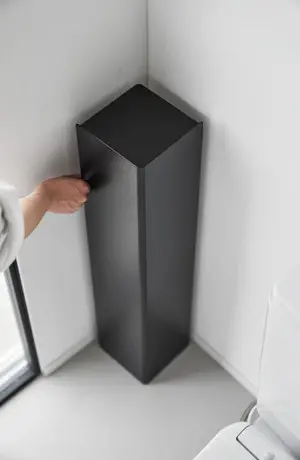 YAMAZAKI Rolling Bathroom Organizer - Black