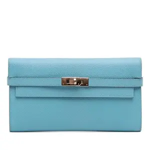 Hermès Leather Kelly Wallet - Blue