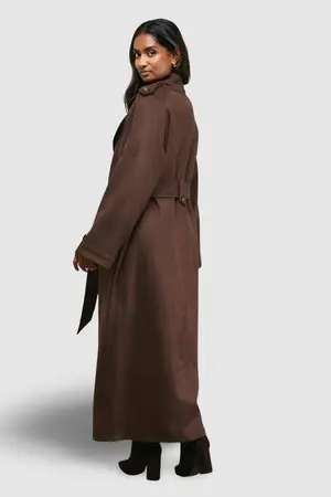 OASIS Belted Coat With Cuffed Detail