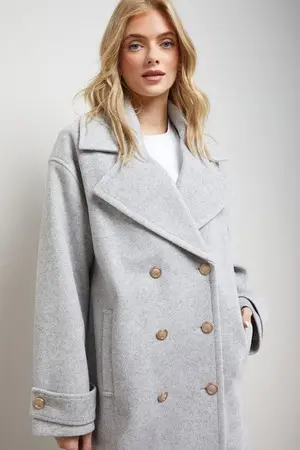 OASIS Relaxed Tailored Double Breasted Coat
