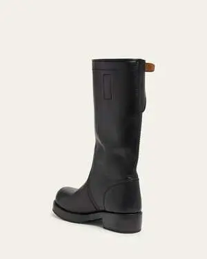 Dries Van Noten Leather Moto Boots With Side-buckle